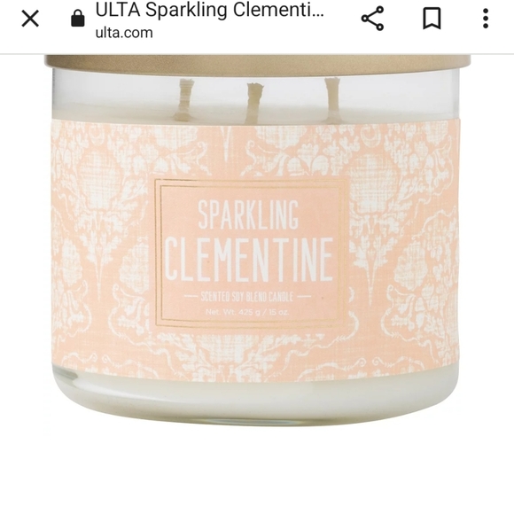 Ulta Beauty | Other | Ulta Beauty Sparkling Clementine 3 Wick Candle ...